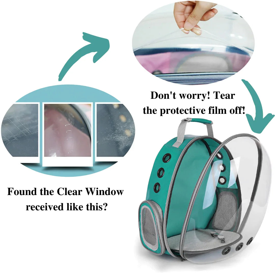 Cat Bubble Backpack with Clear Window, Space Capsule Transparent ...